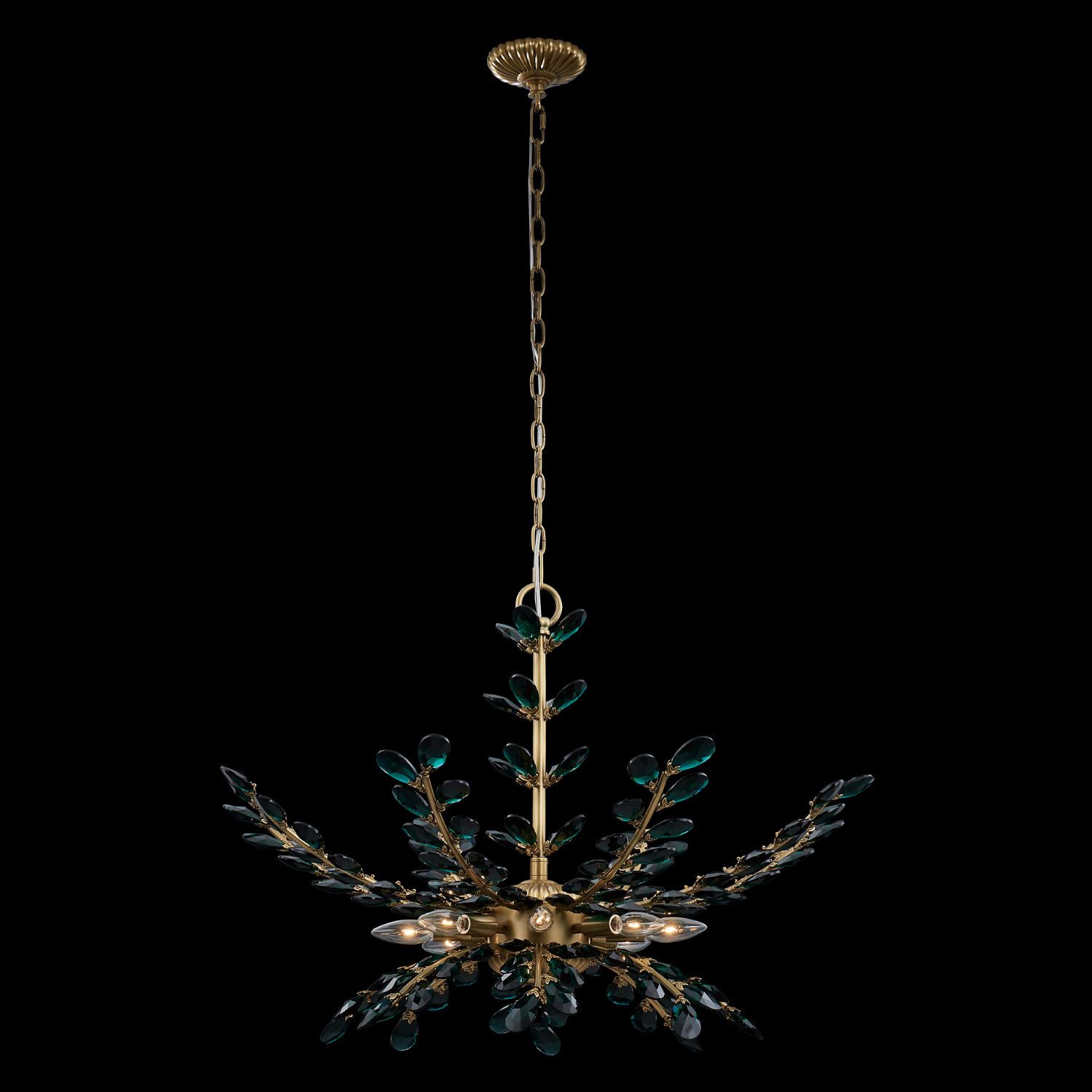 ALLORO 32 IN GREEN PENDANT - Allegri Crystal