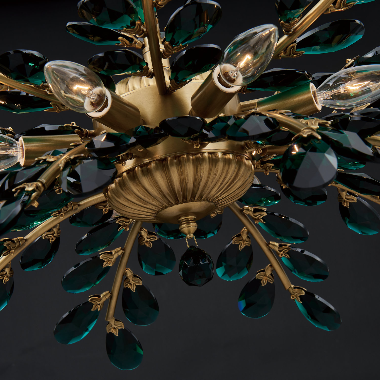 ALLORO 32 IN GREEN PENDANT - Allegri Crystal