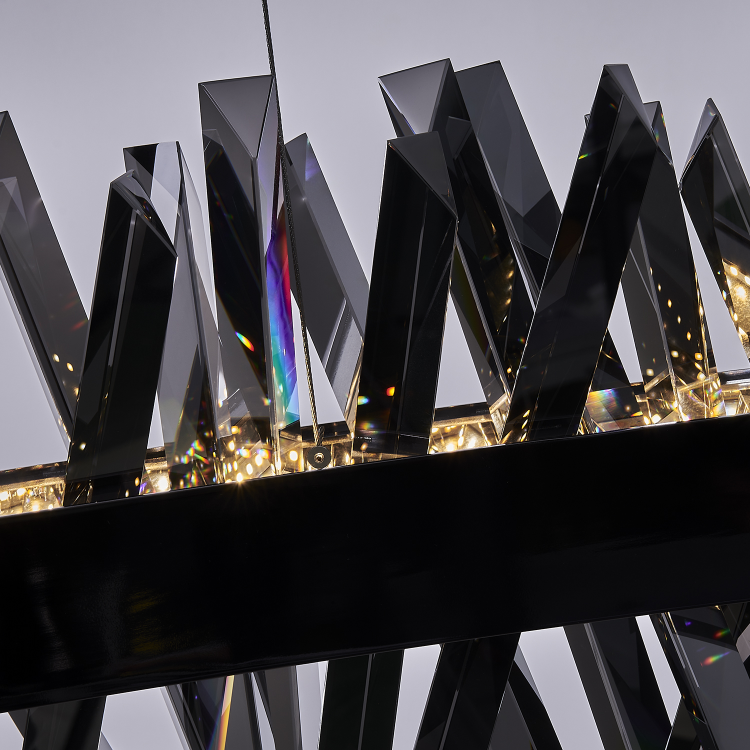 Glacier 60-in (60-watt) LED Black Nickel Wave Linear Pendant - Allegri ...