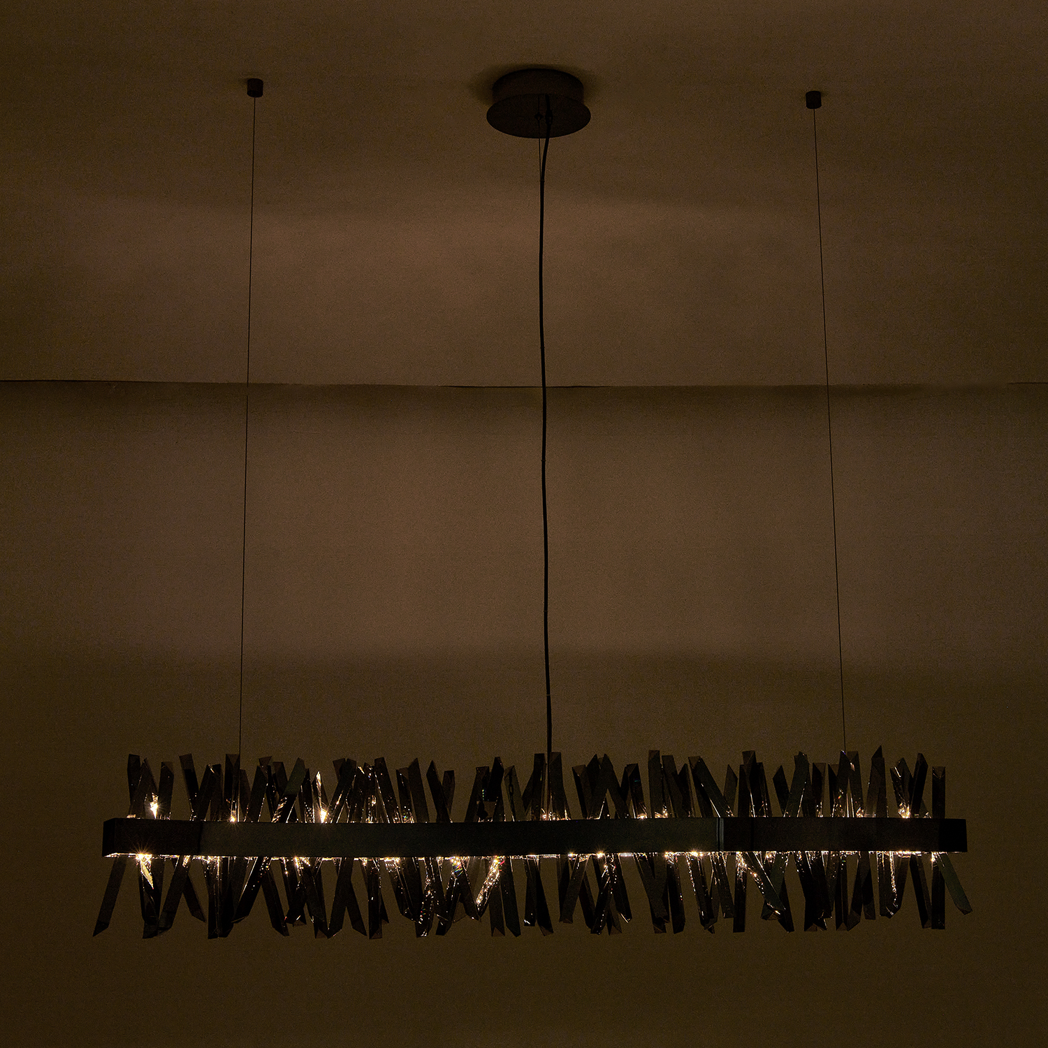 Glacier 60-in (60-watt) LED Black Nickel Wave Linear Pendant - Allegri ...